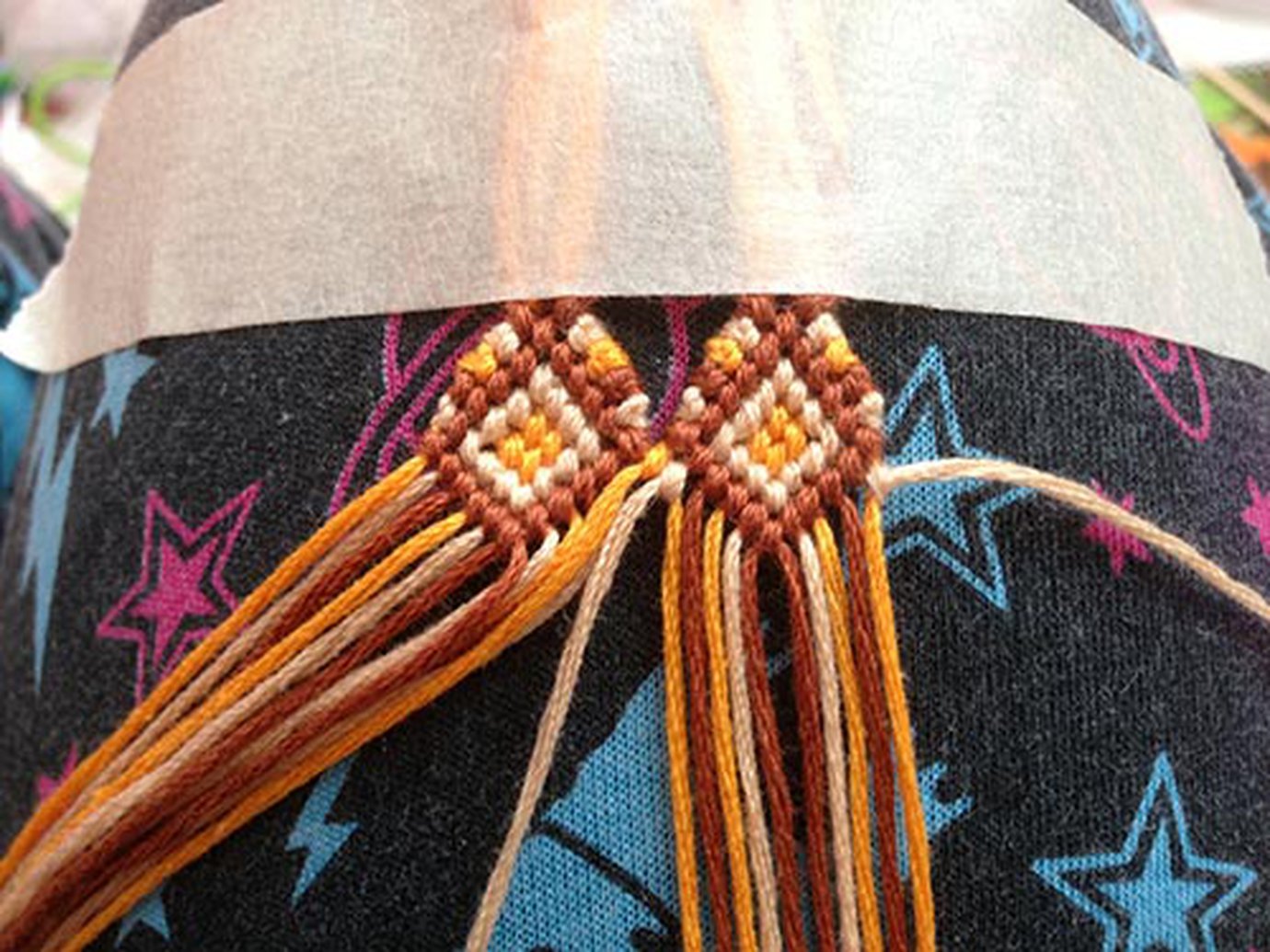 Double diamond shaped bracelet tutorial | BraceletBook