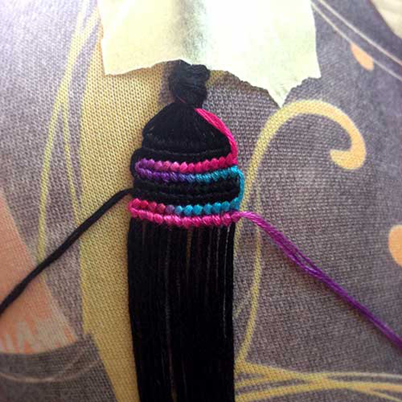 Double wave variegated alpha bracelet tutorial | BraceletBook