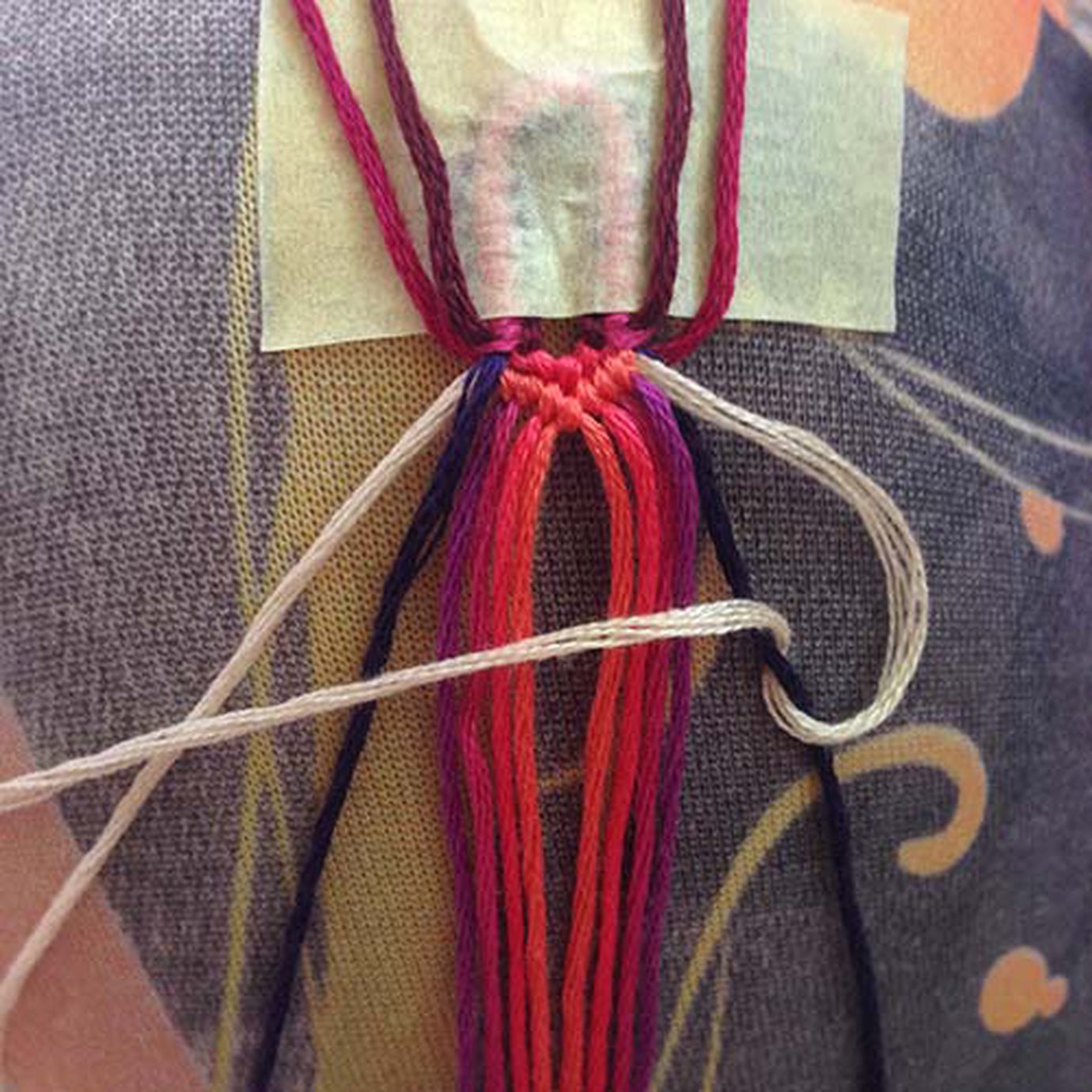 Double wave variegated tutorial | BraceletBook