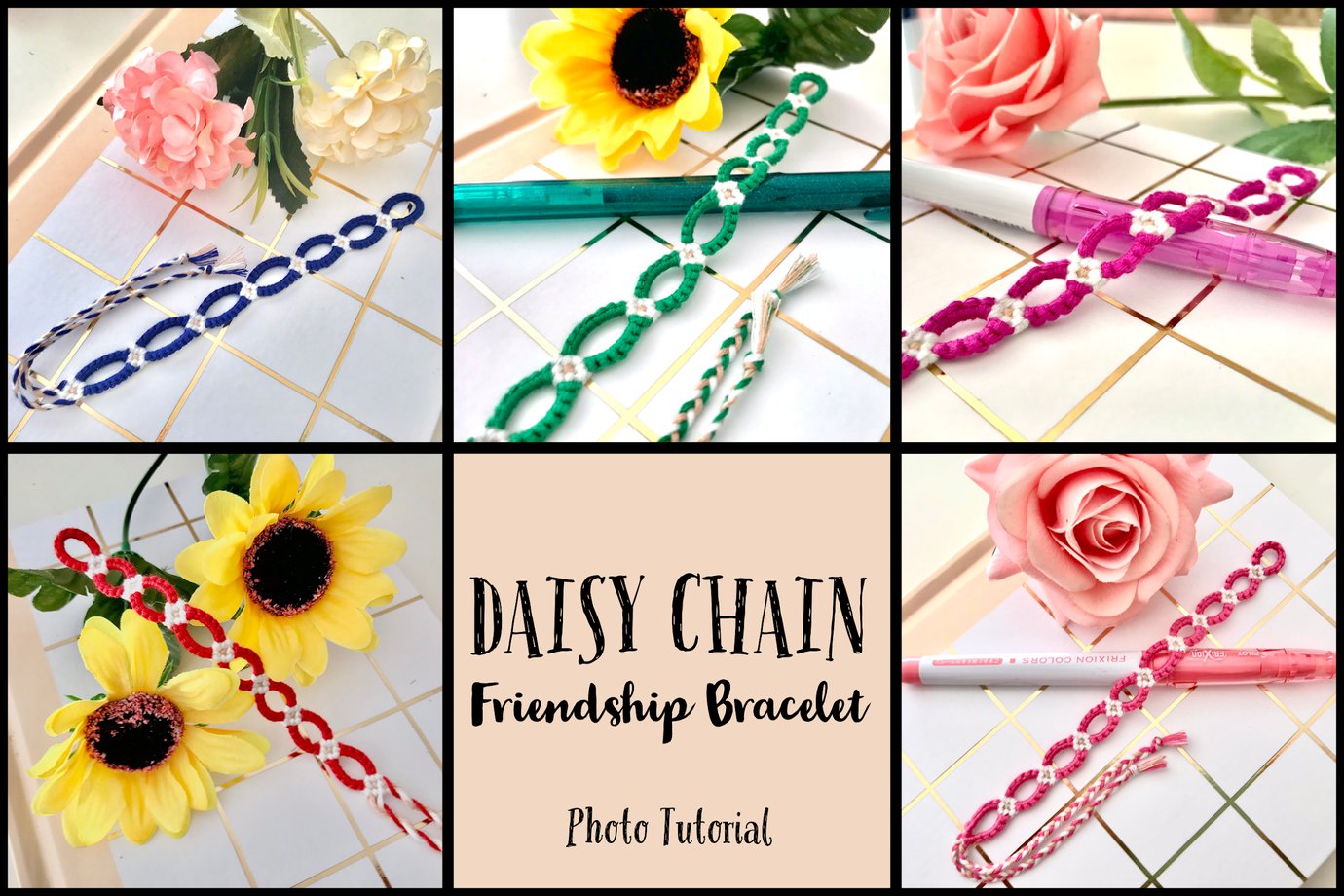 Daisy Chain Bracelet tutorial | BraceletBook