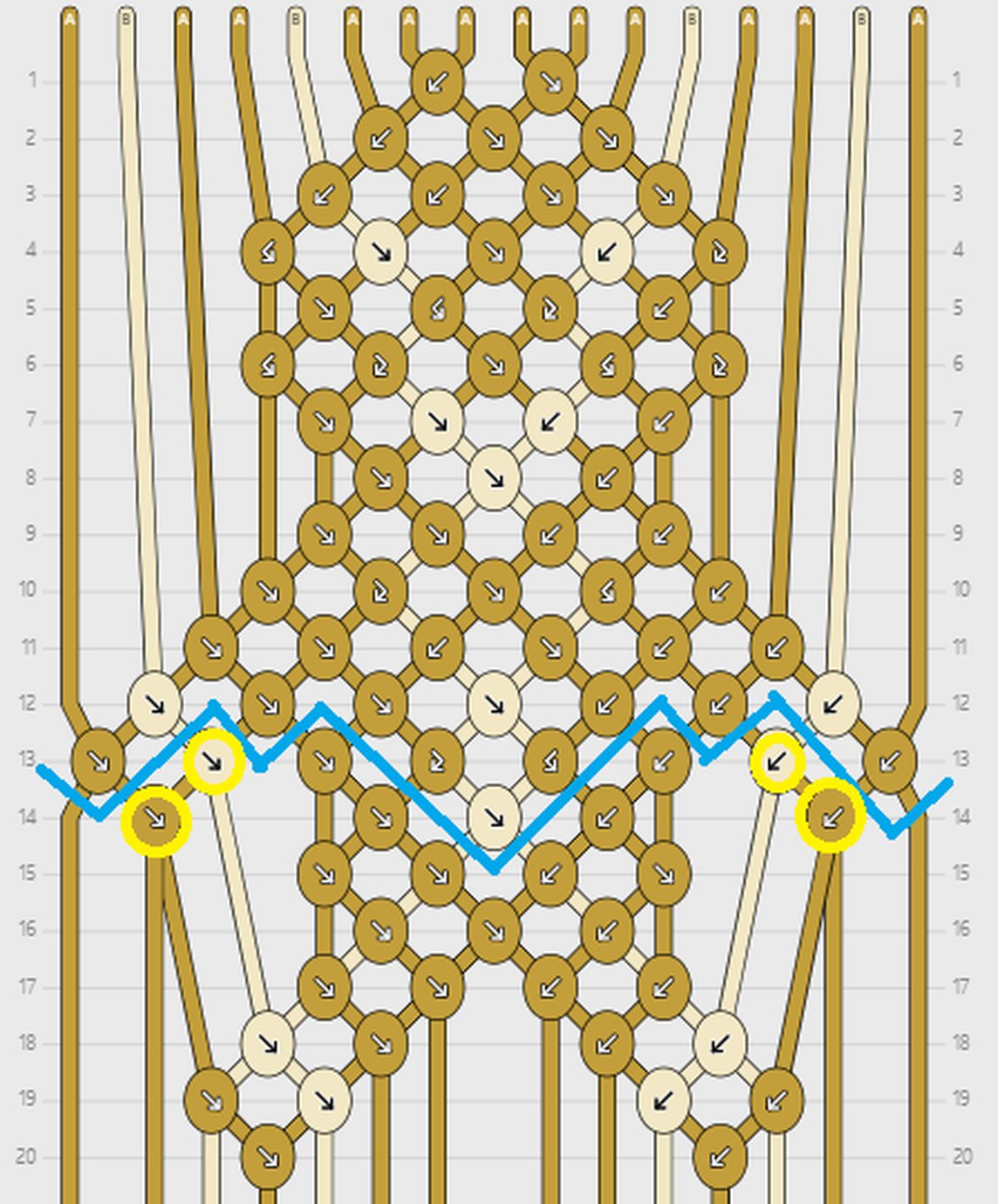 How to knot an advanced shaped normal pattern tutorial | BraceletBook