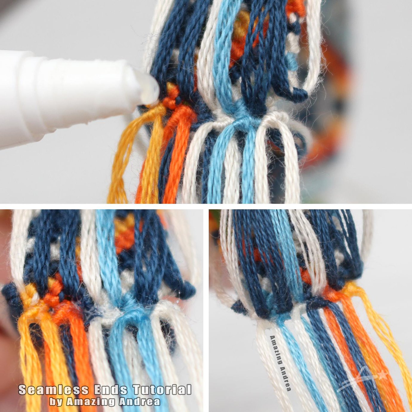 Seamless Ends Friendship Bracelet Tutorial tutorial | BraceletBook