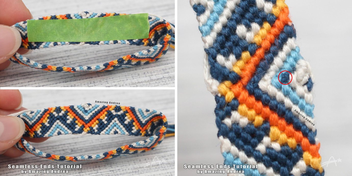 Seamless Ends Friendship Bracelet Tutorial tutorial | BraceletBook