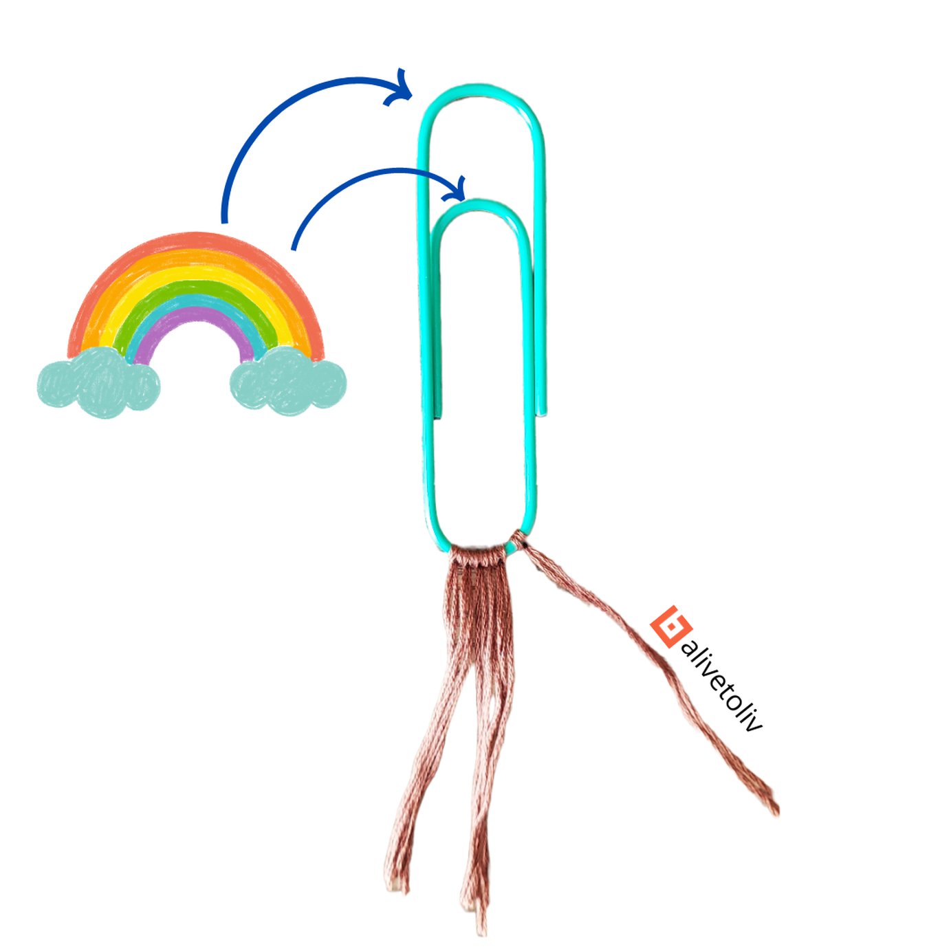 Mini Alpha Paperclip Bookmark tutorial | BraceletBook