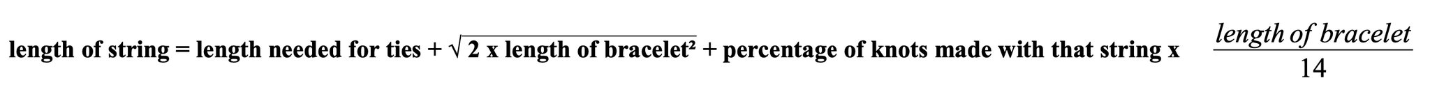 How to calculate string length in a normal pattern tutorial | BraceletBook