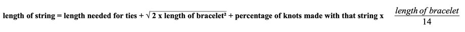 How to calculate string length in a normal pattern tutorial | BraceletBook