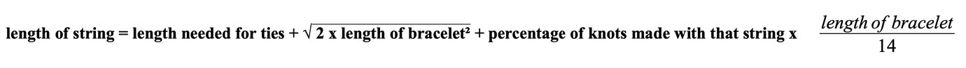How to calculate string length in a normal pattern tutorial | BraceletBook